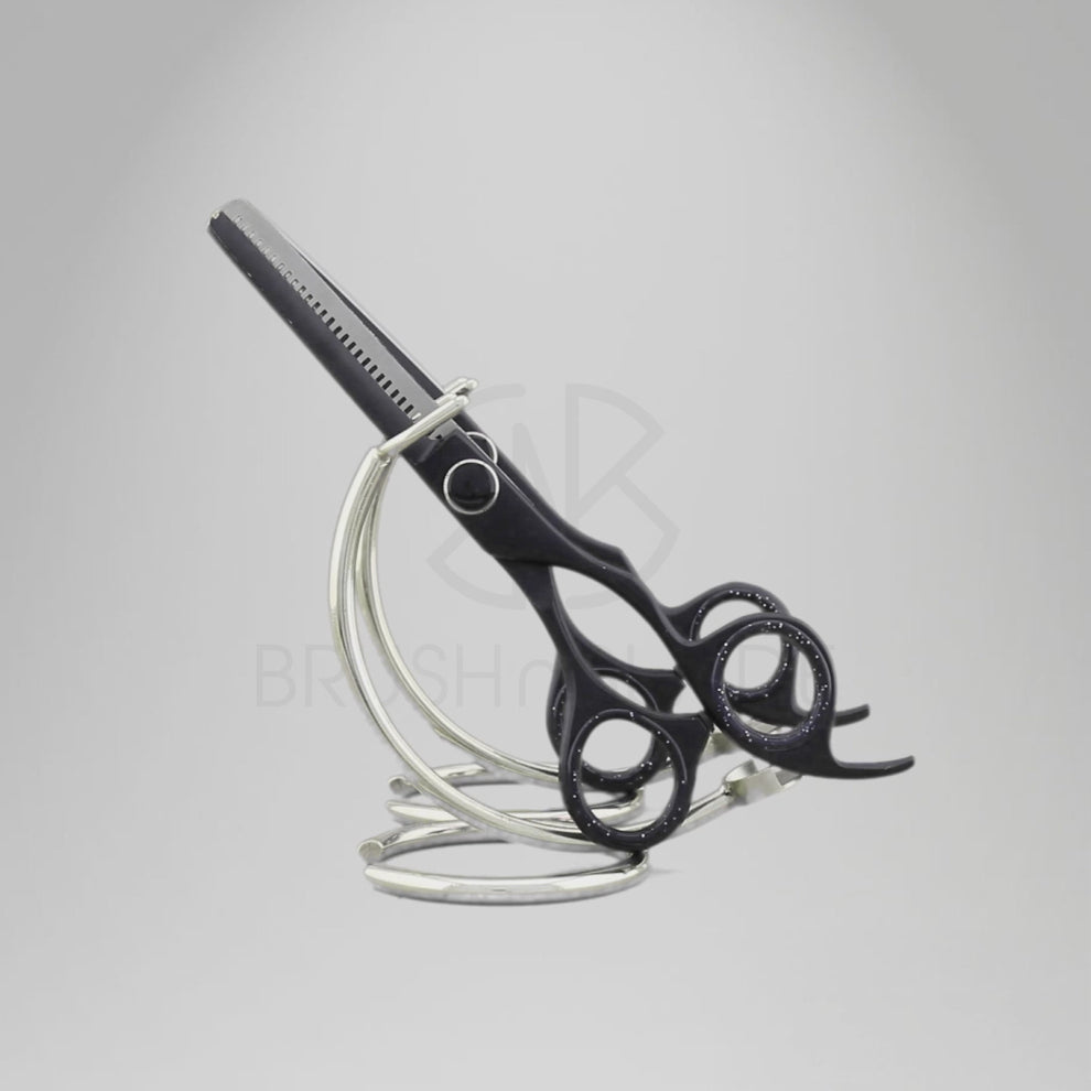 Black 6” Offset Hairdressing Scissors Set – Adjustable Screws – BrushnBlade